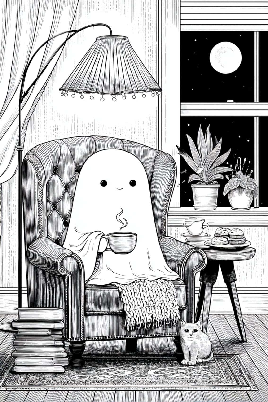 25+ Free Printable Ghost Coloring Pages (Wickedly Cute & Spooky Fun!)